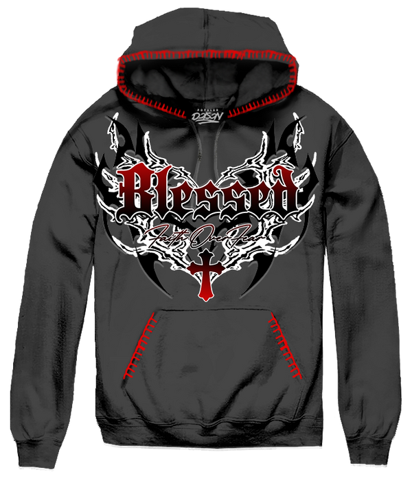 BLESSED WING WHIP STITCH HOODIE - Popular Poison