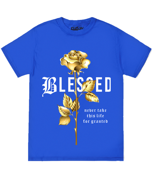 BIG SIZE BLESSED GODL ROSE TEE - Popular Poison