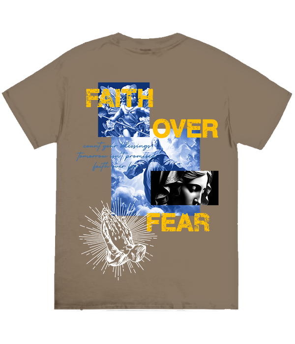 FAITH OVER FEAR ANGEL TEE - Popular Poison
