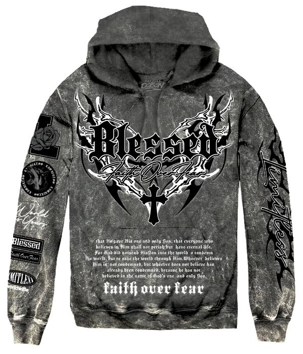 BLESSED WING SOFT MINERAL HOODIE - Popular Poison
